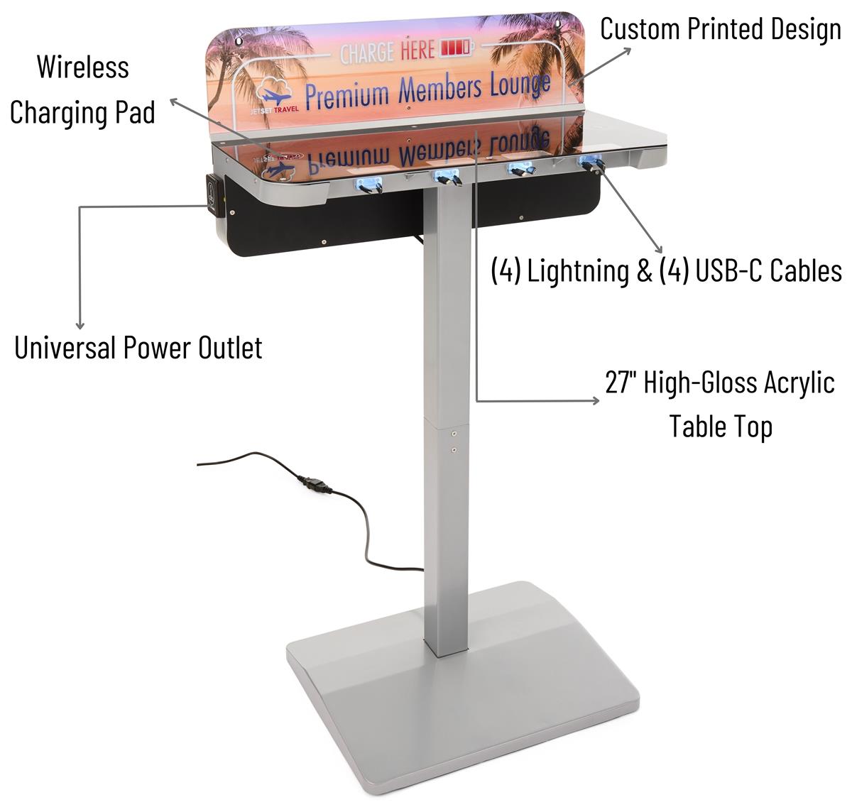 Charging Station Table | 12 Device Charging Capacity