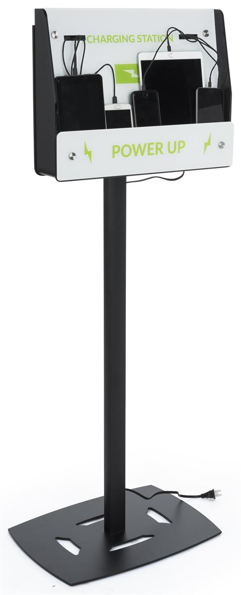 Custom Floor Standing Mobile Charging Stand | 10 Cords