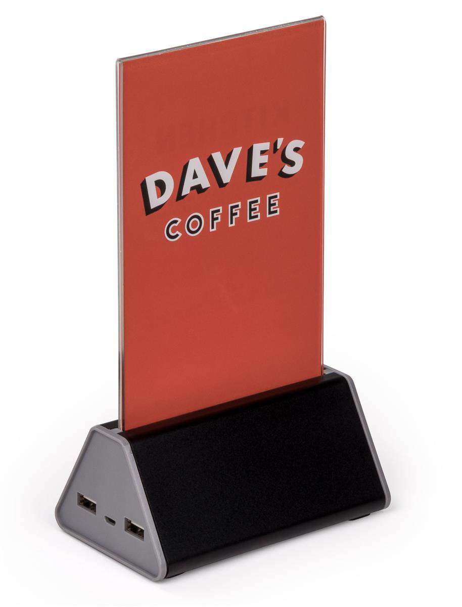 Power Bank Menu Holder | 2 USB Ports