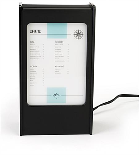 LED Menu Stand Power Bank | Illuminated 5 x 7 Lightbox