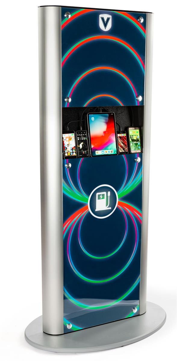 Power Tower Charging Station | Silver Frame and Base