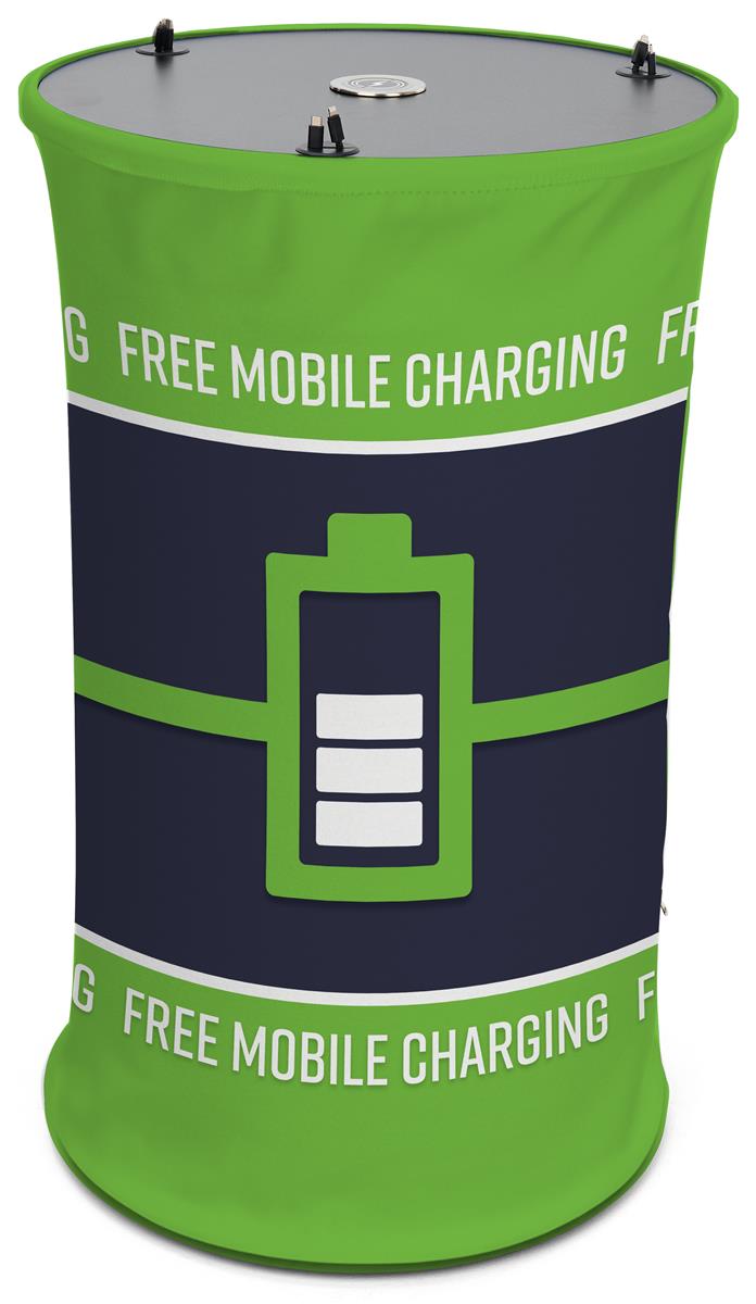 Mobile Device Charging Table | Six Retracting Charging Cables