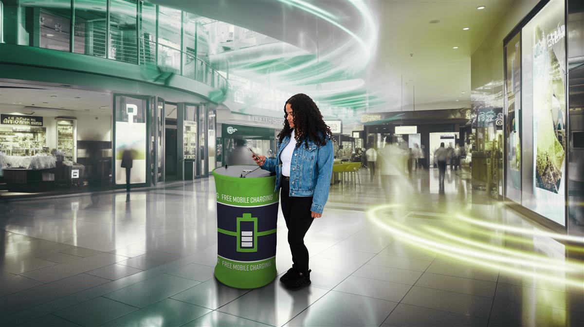 Mobile Device Charging Table | Six Retracting Charging Cables