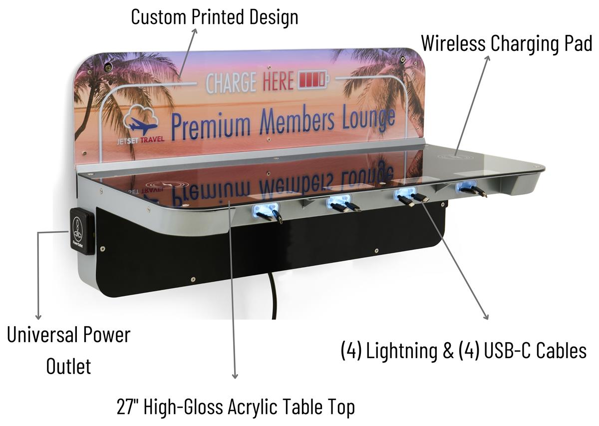 Charging Station Table | 12 Device Charging Capacity