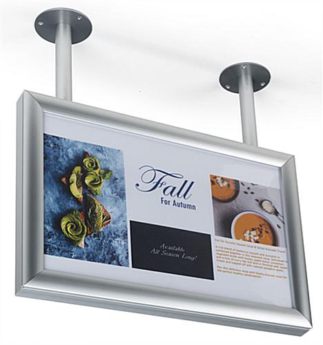 Ceiling Flange Wide Sign Display | 17”w x 11”h