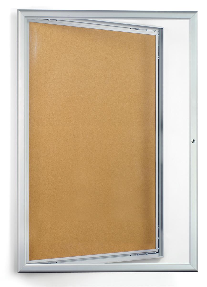 Enclosed Bulletin Boards | 24" x 36" Cord Board with Door