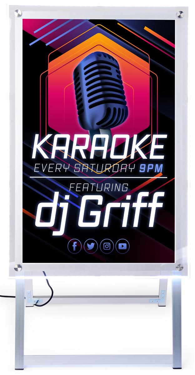 LED Sandwich Board | Illuminated Acrylic A-Frame Design