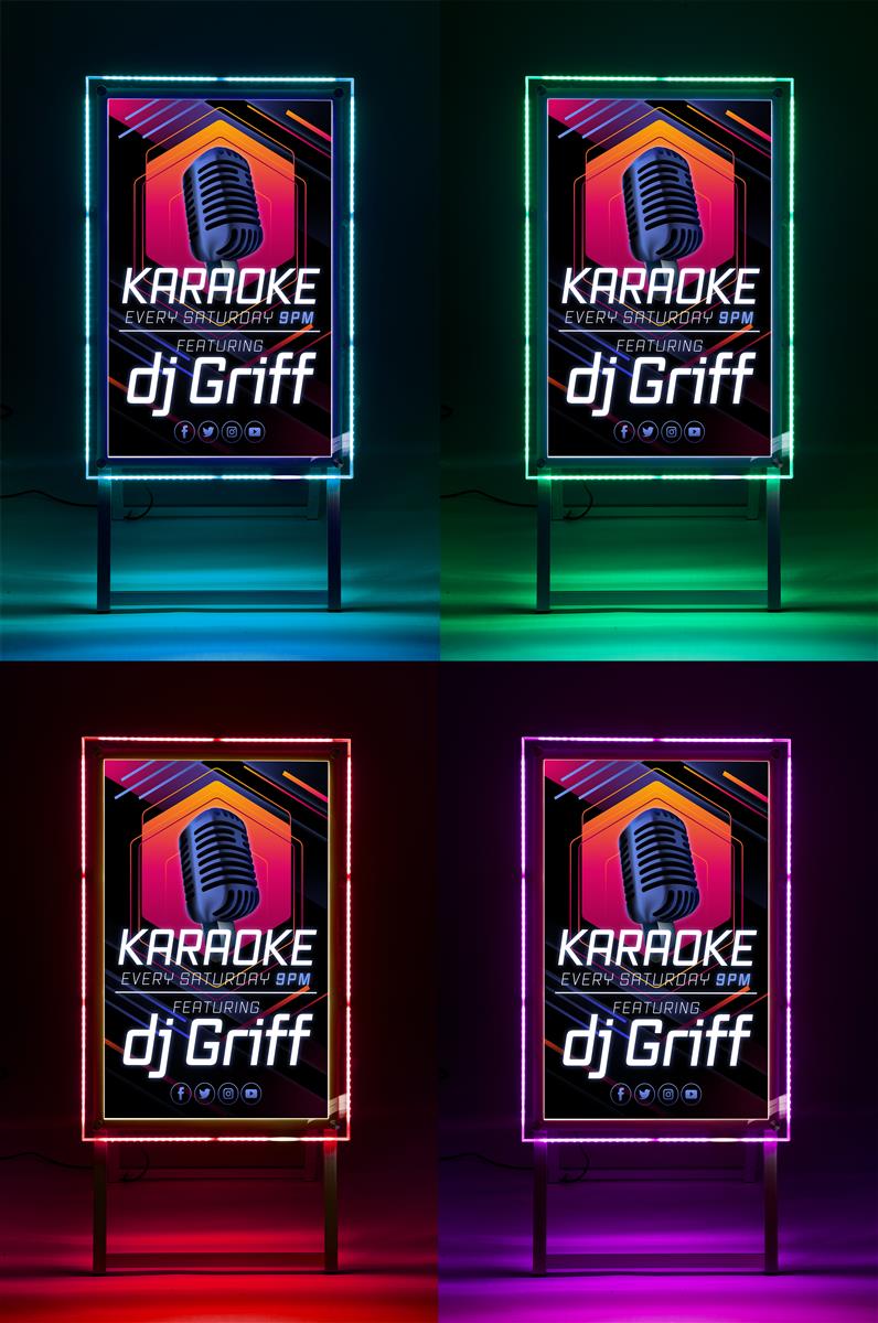 LED Sandwich Board | Illuminated Acrylic A-Frame Design