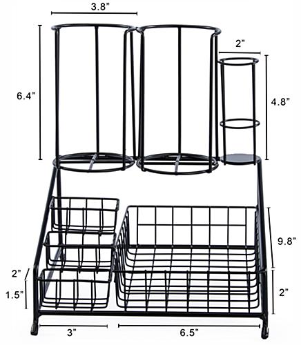 Coffee Condiment Caddy | Black Wire Style