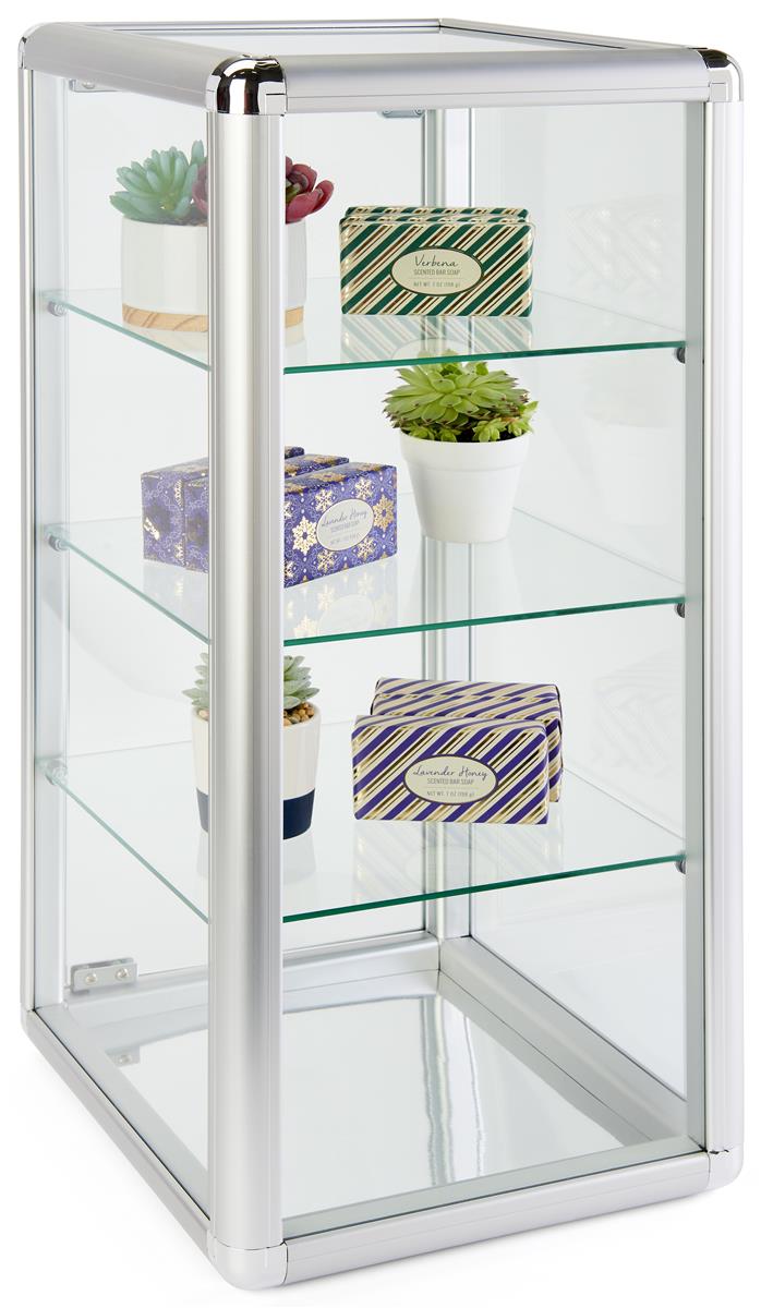Aluminum Frame Glass Counter Showcase | Radius Edge