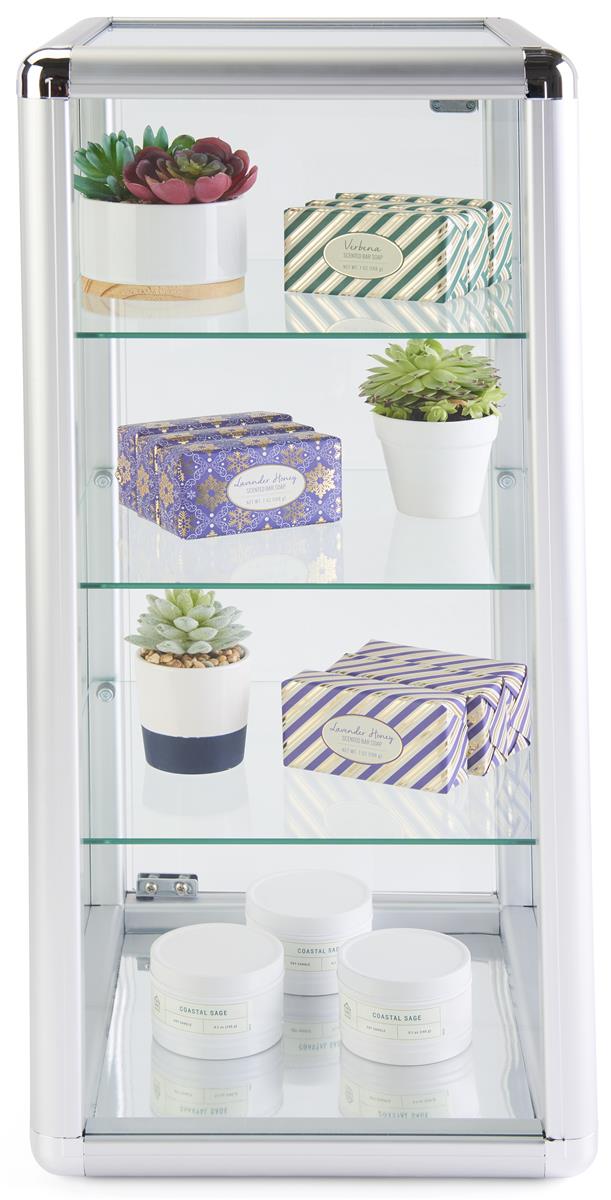 Aluminum Frame Glass Counter Showcase | Radius Edge