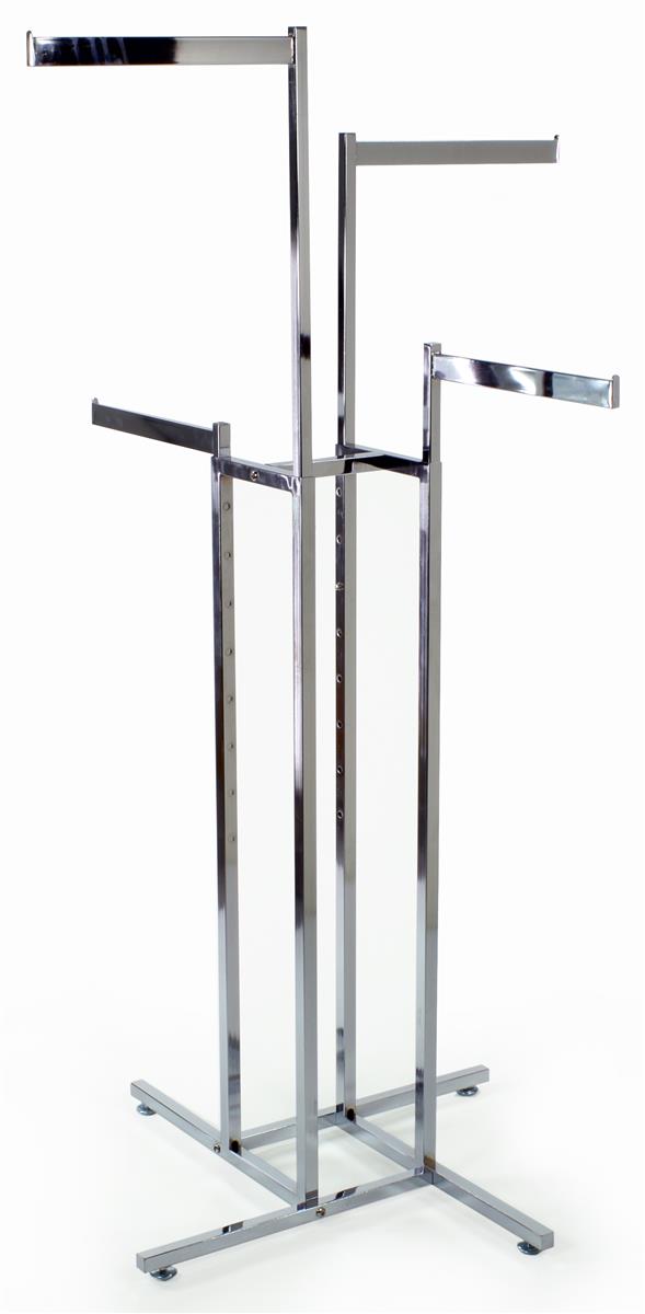 Four Way Garment Display Fixture | Straight Arm Design Display