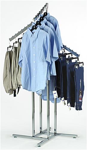 Garment Displays | Clothing Rack With (4) Waterfall Stands
