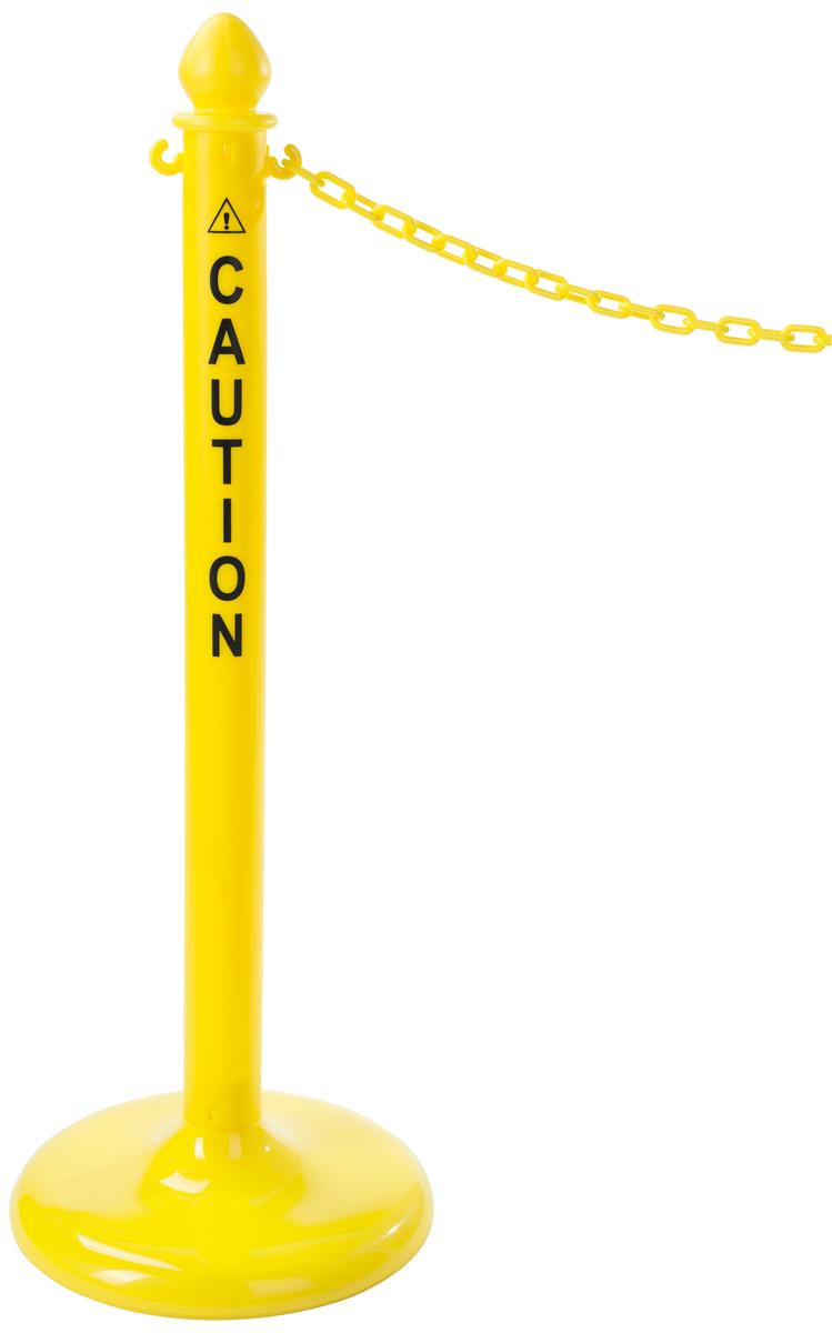 Plastic Caution Posts | Complete Kit with Stanchion and Chain