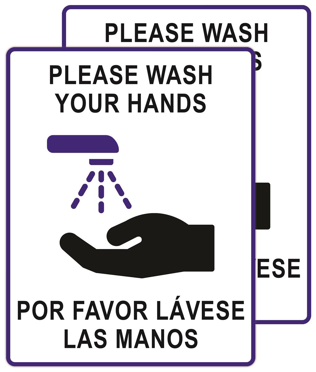 Bilingual Handwashing Posters | Set of 2 Single-Sided Inserts