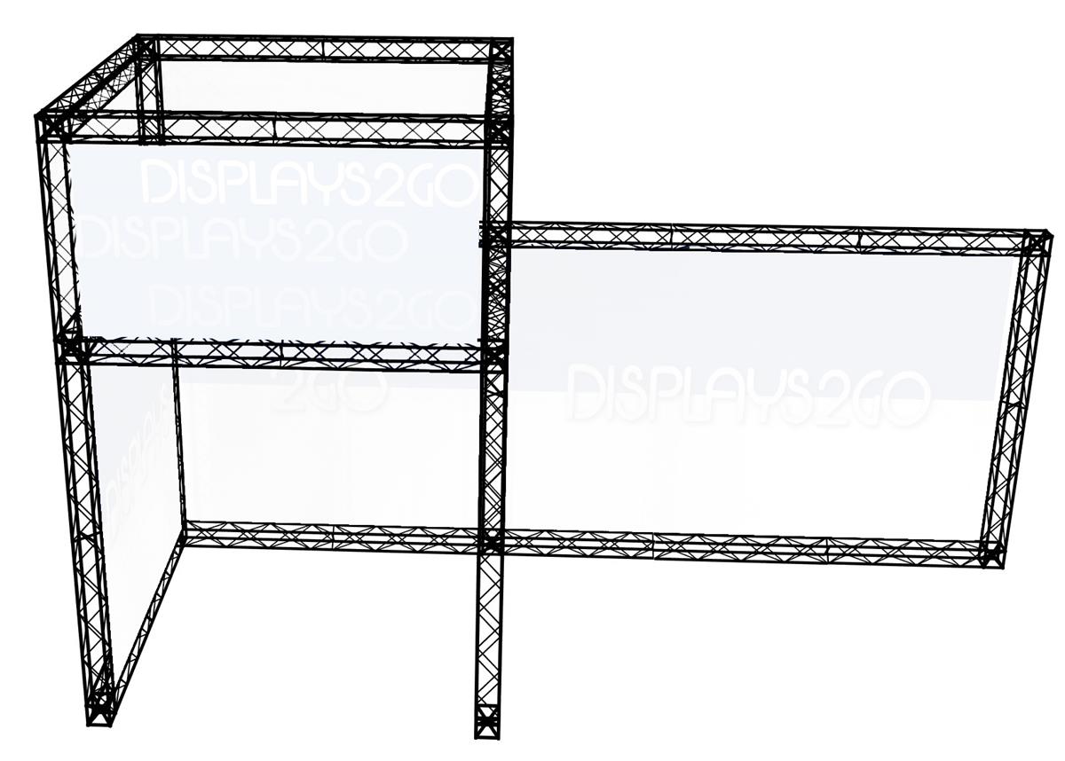 Portable Truss Exhibit | L-Shaped Design with Cases