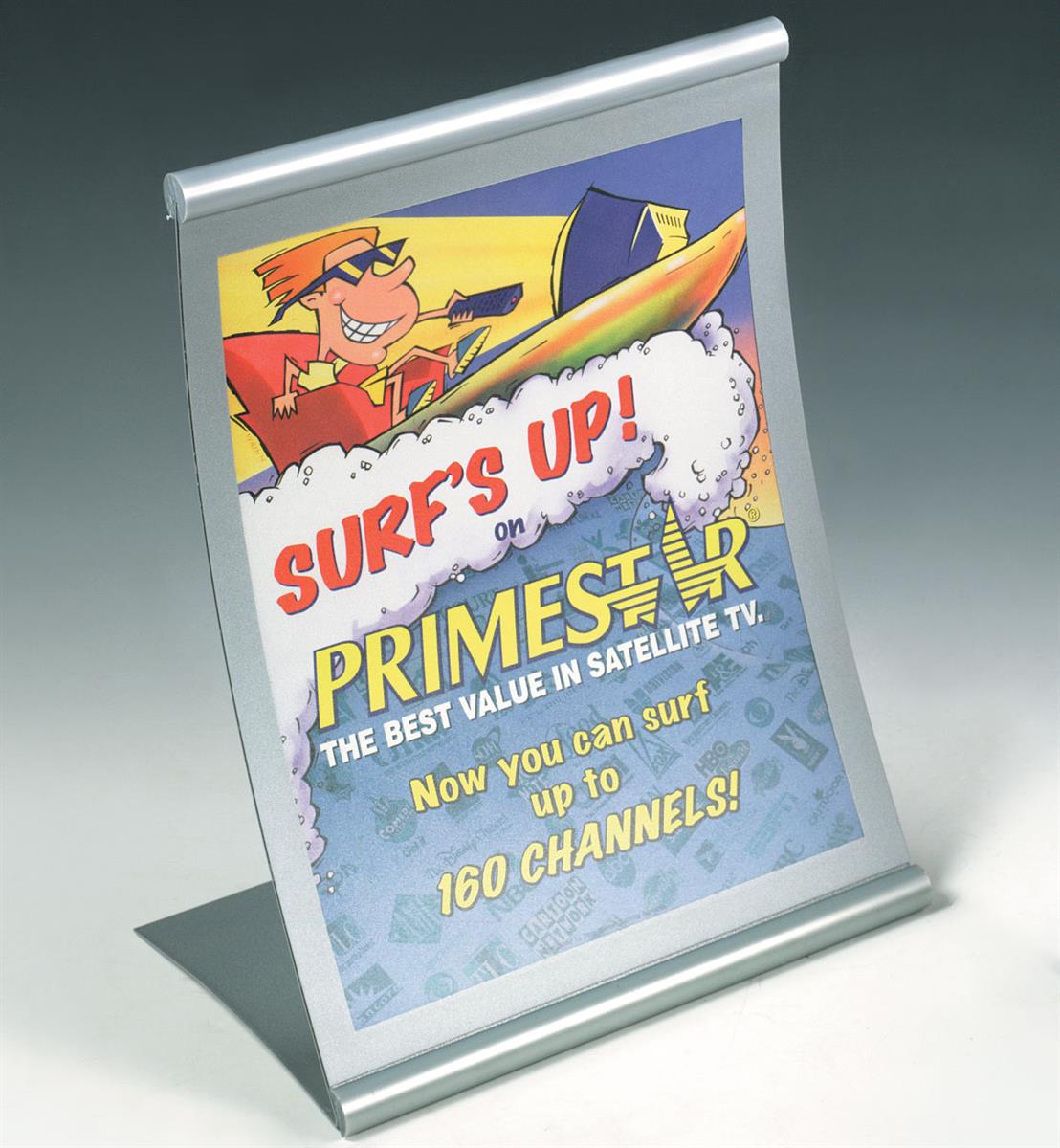 8.5" x 11" Sign Frame | Curved Convex Design w/ Lift Up Protector