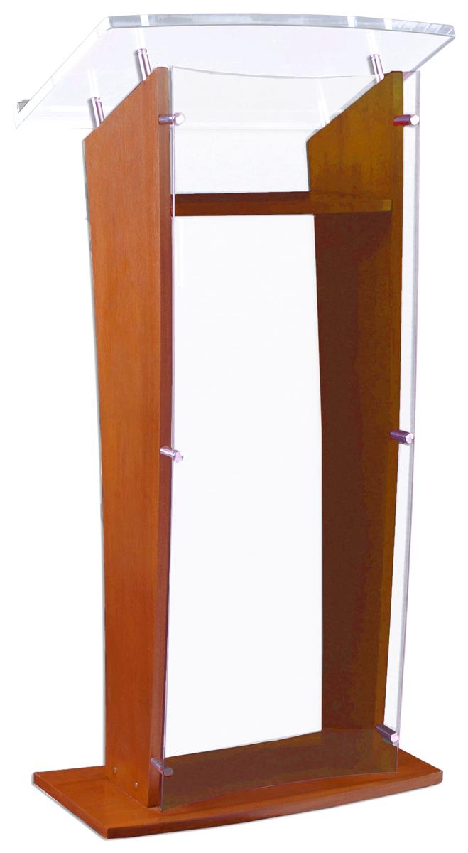 Maple Wood Public Speaking Stand | 1 Interior Shelf