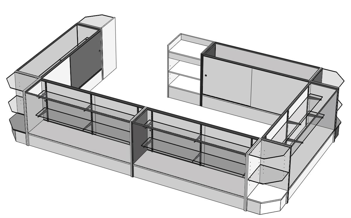 White Cash Wrap & Counter Setup | 10 Piece Display