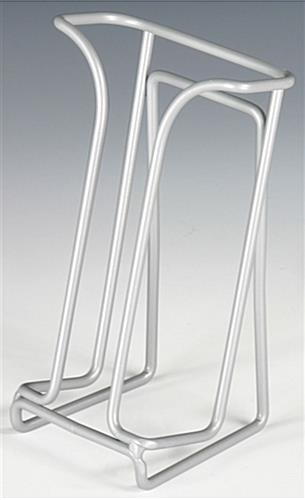 Tabletop Wire Brochure Holders w/ Gray Finish & Single Pocket