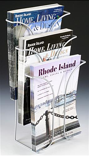 Wire Literature Racks | Tiered with 3 Magazine Sized Pockets