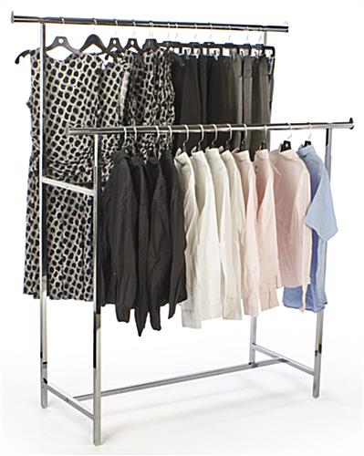 Straight Rod Clothes Rack | Adjustable Height Garment Display