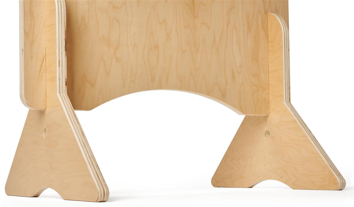 Wooden Pegboard Floor Display | Custom Printed Header