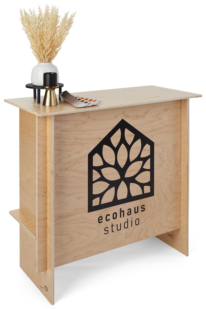 Custom Printed Portable Wood Trade Show Counter