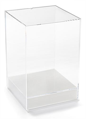 Tabletop Acrylic Display Box with Label | 8.5” x 11” Sign Holder