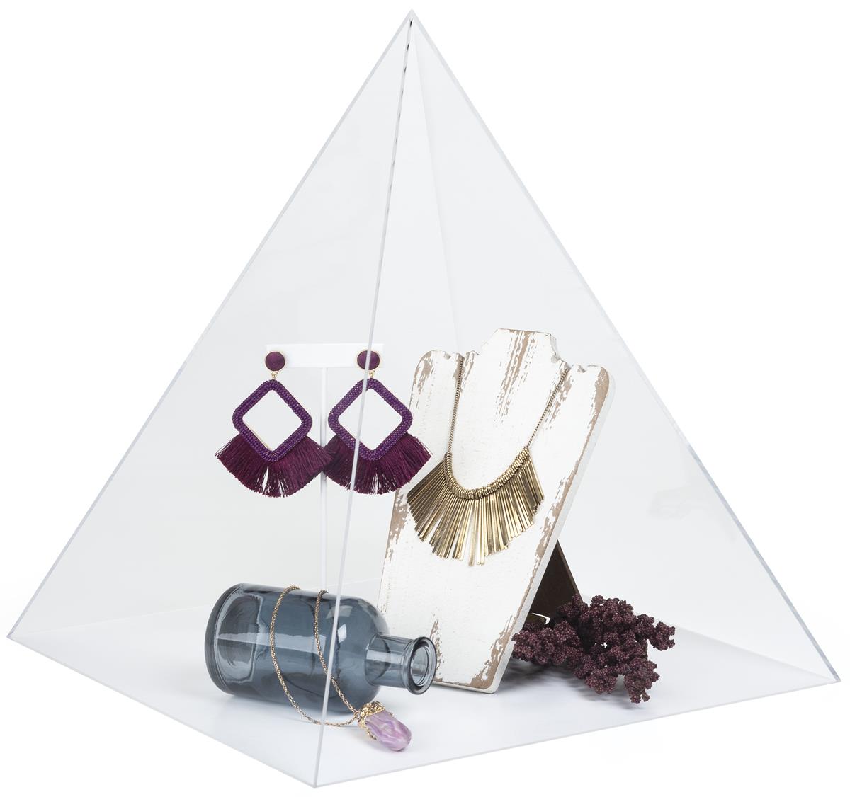 Pyramid Acrylic Display Case | Lift-Off Style Cover