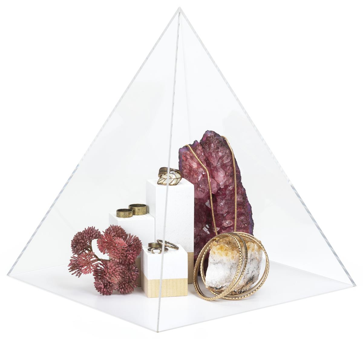 Small Acrylic Pyramid Display | Baseless Bottom
