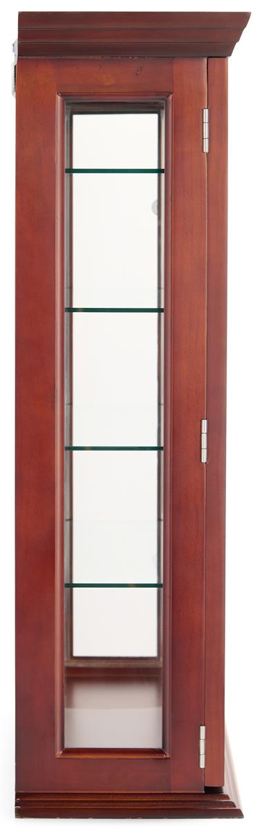 Wall Mounted Curio Cabinet | Tempered Glass Shelves and Panels