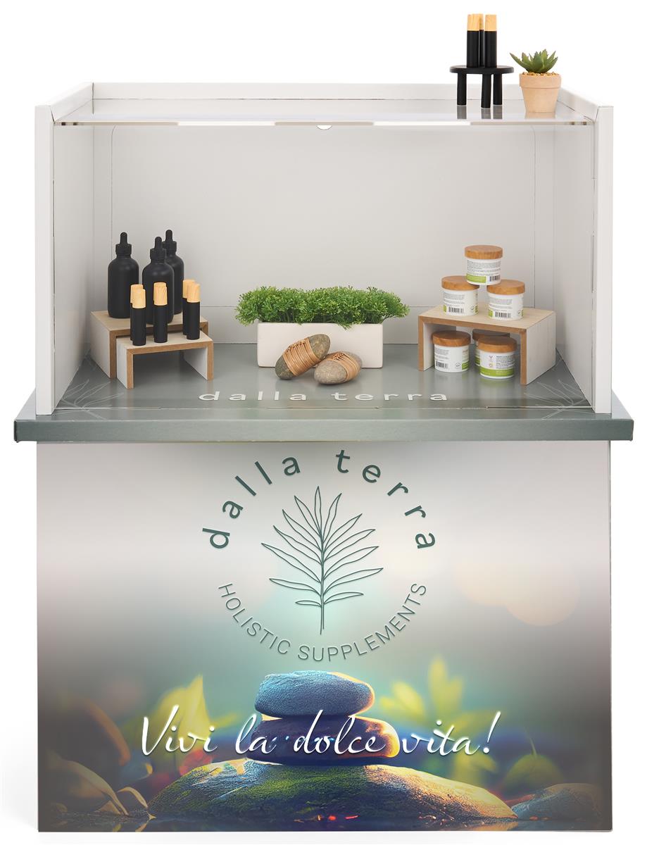 Portable Acrylic Display Counter with Graphics | FSC-Certified