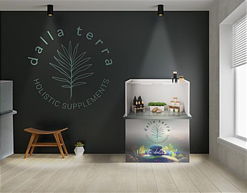 Portable Acrylic Display Counter with Graphics | FSC-Certified