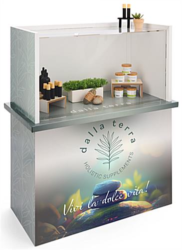Portable Acrylic Display Counter with Graphics | FSC-Certified