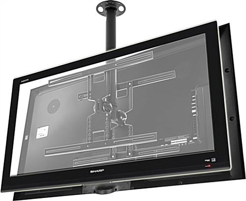 LCD TV Ceiling Mount | Dual Flat Panel with Adjustable Bracket