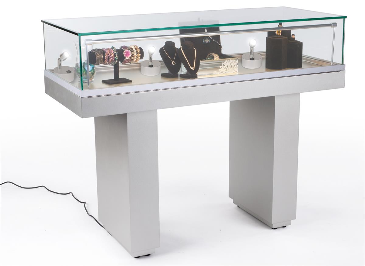 Display Case Spotlights | 4 Sizes, Set of Two in Black or Silver