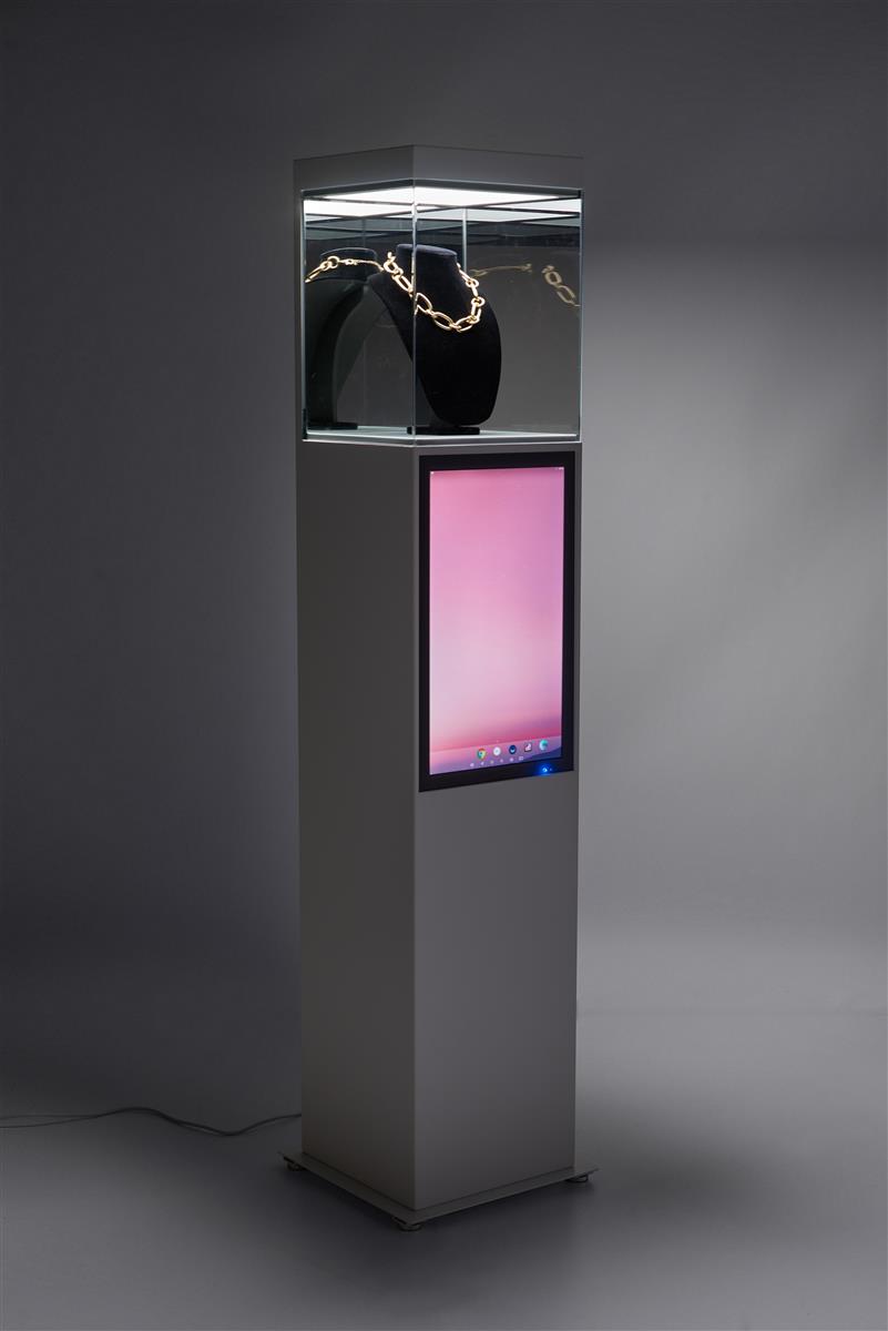 Exhibit Pedestal Case with Video Screen | Android 7.1 OS