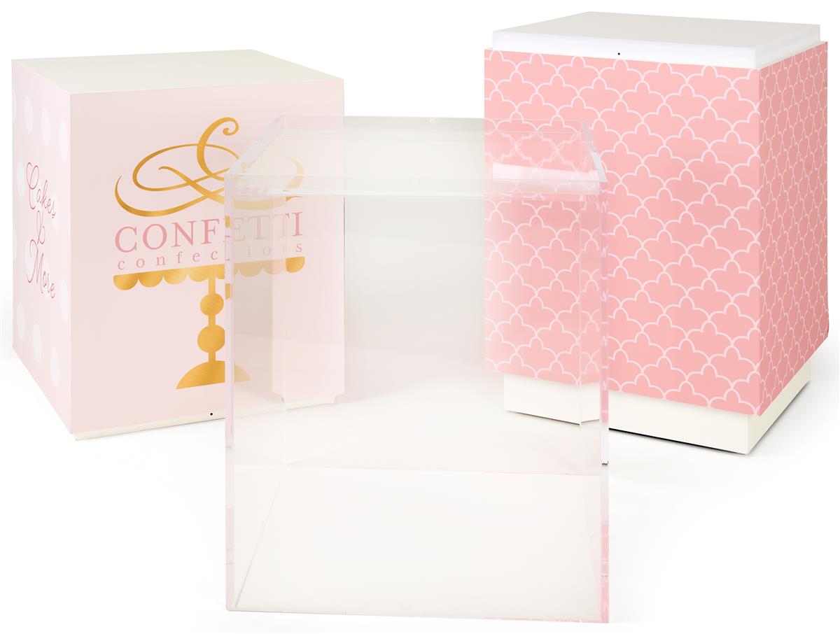 Bottom Lit Pedestal Display with Custom Graphics | Full Color