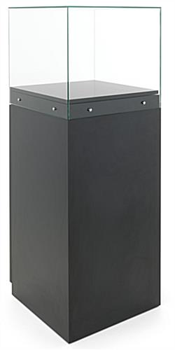 Glass-Top Pedestal Display Case | Frameless Glass Showcase
