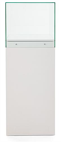 Glass-Top Pedestal Display Case | Frameless Glass Showcase