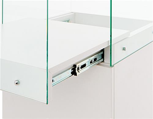 Glass-Top Pedestal Display Case | Frameless Glass Showcase