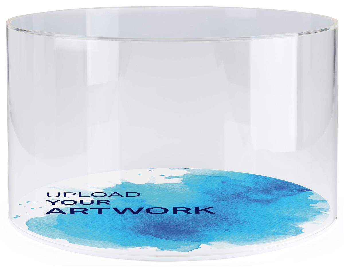 Large Clear Round Product Display with Custom Base | 20" Tall