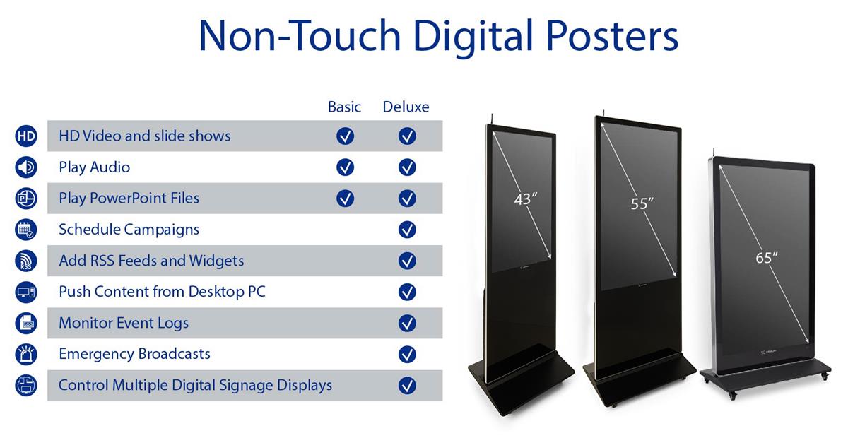 Digital Display Advertising Floor Stand | Android 11 OS