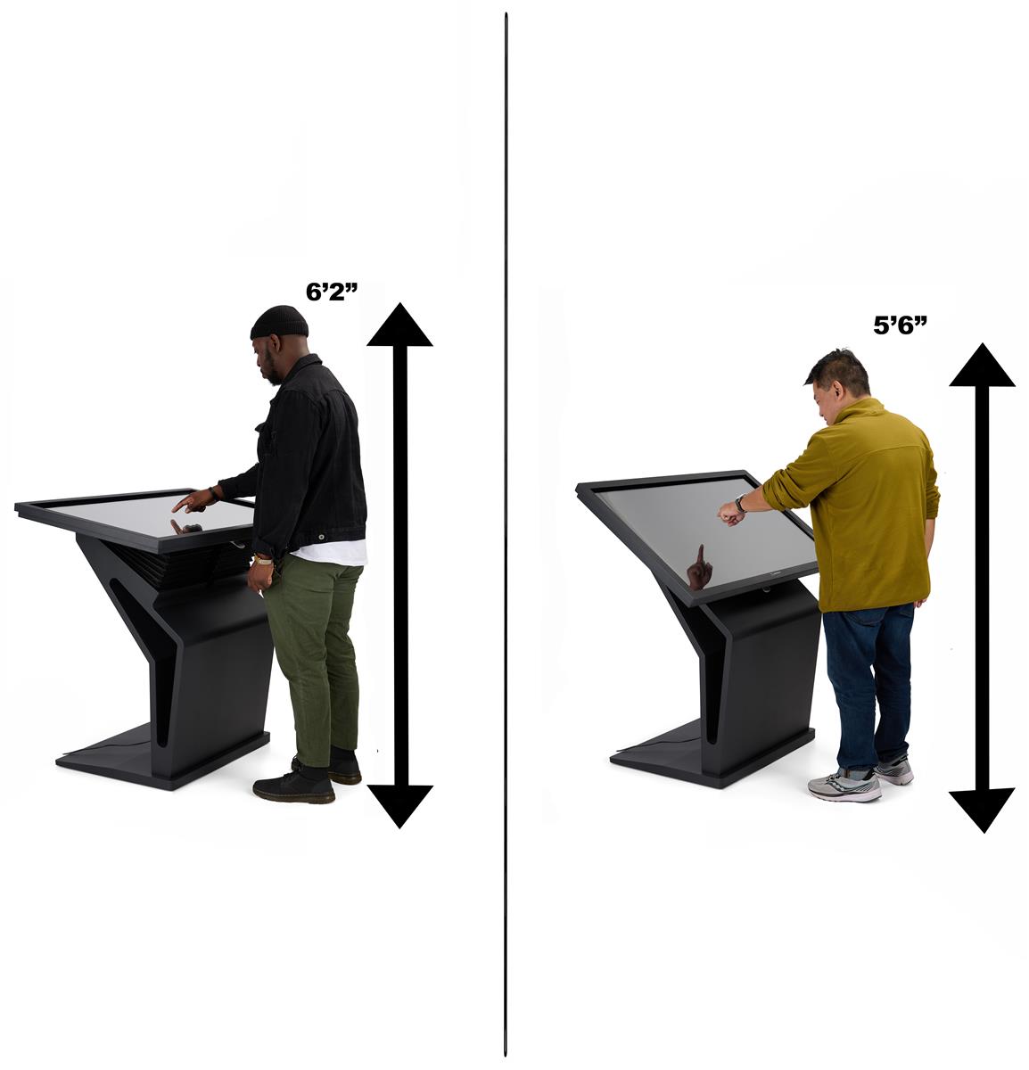 Adjustable Touch Screen Kiosk| Manual Adjustable Screen Display