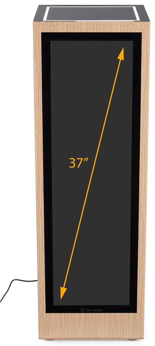 Pedestal Display with Digital Sign | LED Illuminated Top Surface