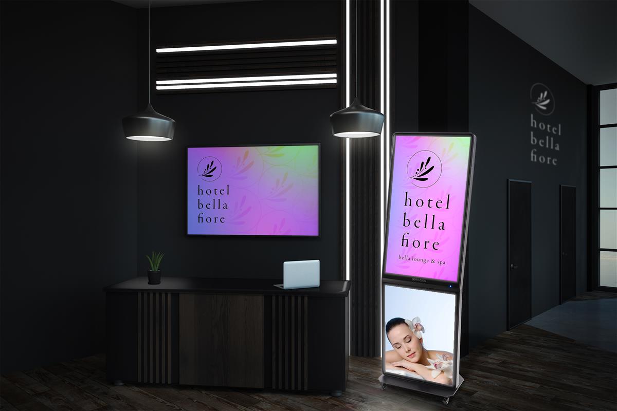 Backlit Multimedia Kiosk with Signage | Android 7.1 OS