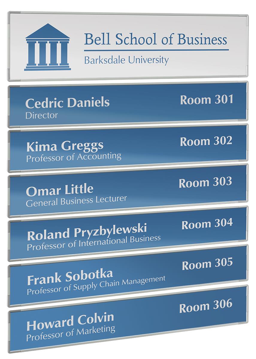 7-Panel Office Directory | Custom Signage