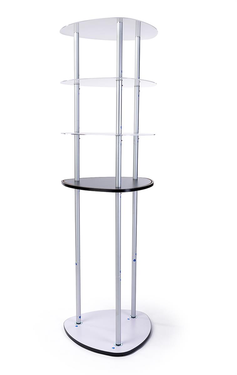 Display Rack with Acrylic Shelves - Hardware Only