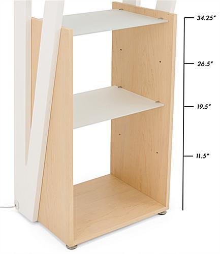Digital Kiosk Display | 21.5" PCAP Touchscreen and Glass Shelves